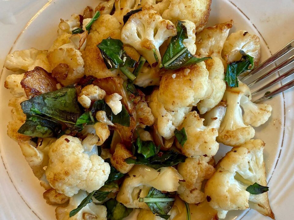 Yummy Summer Dish: Roasted Basil Cauliflower with Simple Ingredients C ...