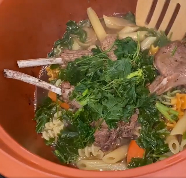 Pasta in bonebroth - VitaClay® Chef